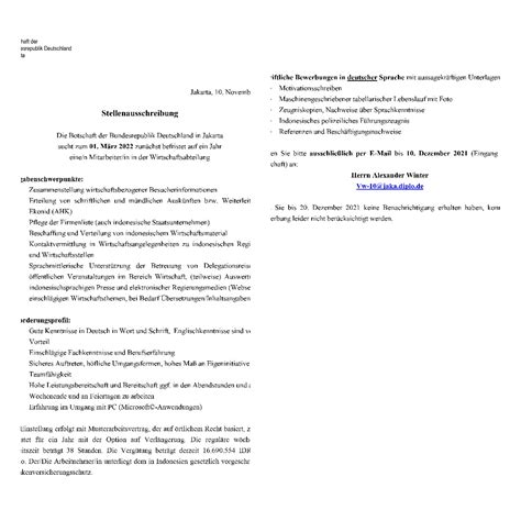 Jangan Lewatkan Kesempatan Di Kedutaan Jerman Indonesia