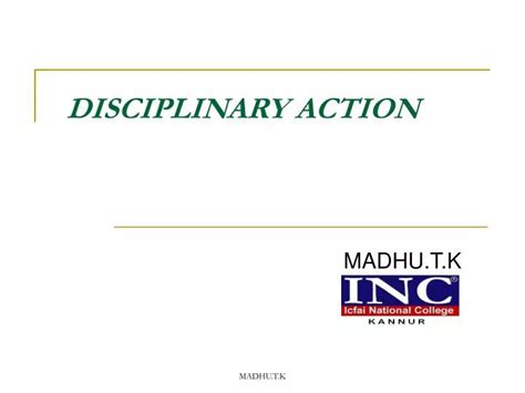 Ppt Disciplinary Action Powerpoint Presentation Free Download Id
