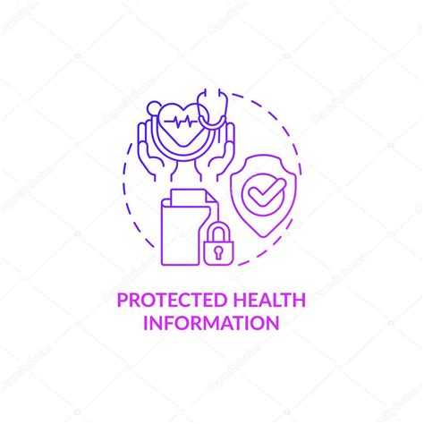 Información De Salud Protegida Icono De Concepto De Gradiente Púrpura