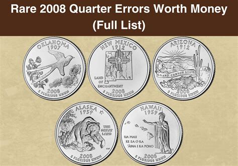 Rare 2008 Quarter Errors Worth Money Full List With Pictures Coinvaluechecker