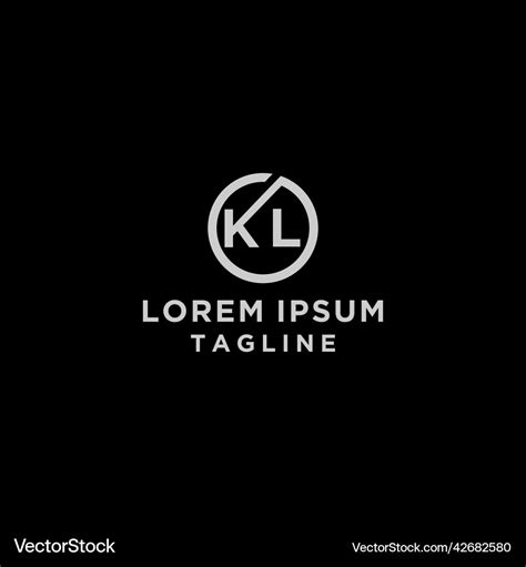 Kl Initials Circle Logo Royalty Free Vector Image