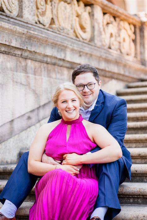 Caroline And Mark Philbrook Museum And Downtown Tulsa Engagement Session