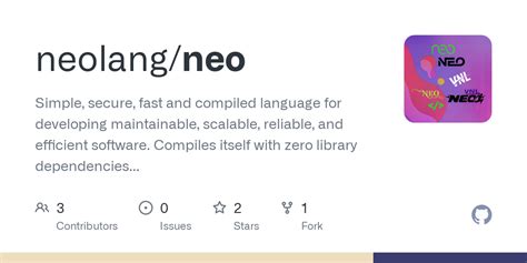 Github Neolangneo Simple Secure Fast And Compiled Language For Developing Maintainable