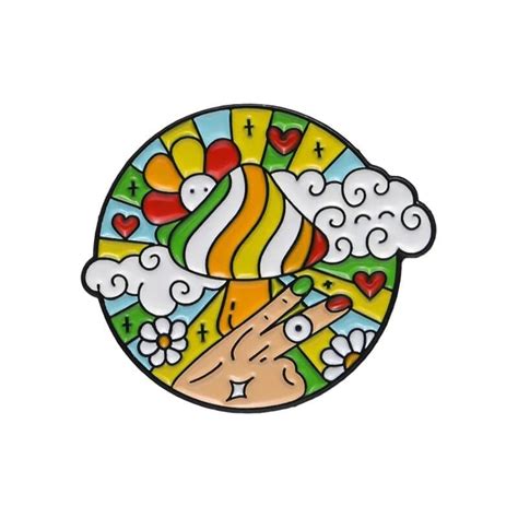 Mushroom ‘peace Day Enamel Pin Distinct Pins