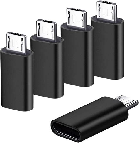 Pohfp Usb C To Micro Usb Adapter 5pack Type C Female To
