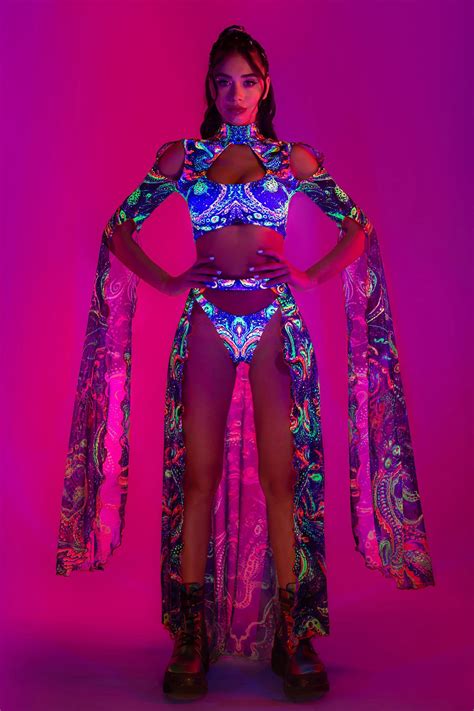 Psychedelic Rave Set Uv Rave Set Uv Reactive Festival Cutout Set