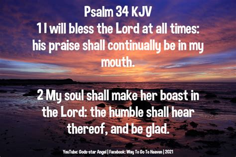 Psalm 34 Kjv Bless The Lord At All Times