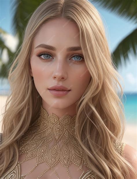 Premium Ai Image Beautiful Hot Young Girl In Bikini At The Beach Side