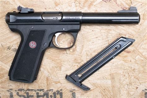 Ruger Mark Iii 22 45 Target 22lr Police Trade In Pistol W Bull Barrel