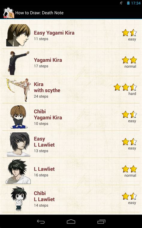 How To Draw Death Note Anime Characters Aplicativo Na Amazon Appstore