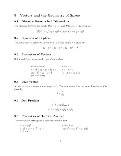 Math 21a Cheat Sheet Multivariable Calculus Tommy Macwilliam Download Printable Pdf