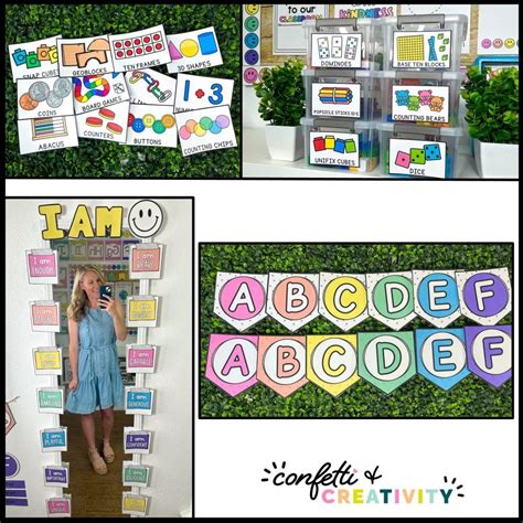 Bright And Simple Classroom Decor Bundle Confetti And Creativity
