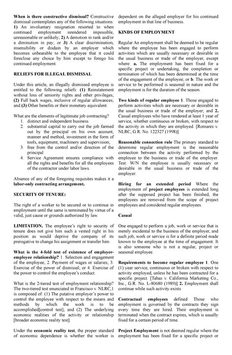 Constructive Dismissal Quotes