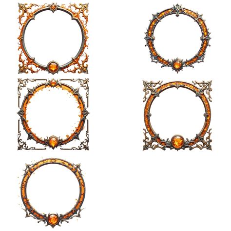 Fantasy Token Frame Pack Rpg Character Portrait Borders Png Digital