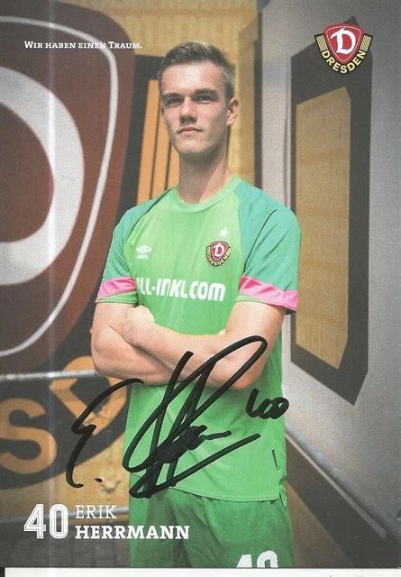 Erik Herrmann Dynamo Dresden Saison 20232024 Autogrammkarte Eur 250 Picclick De