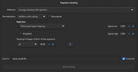 Stacking [siril 1 0]