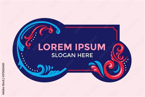 Fileteado Style Border Template Vector With Flourish Ornate Stock Vector Adobe Stock