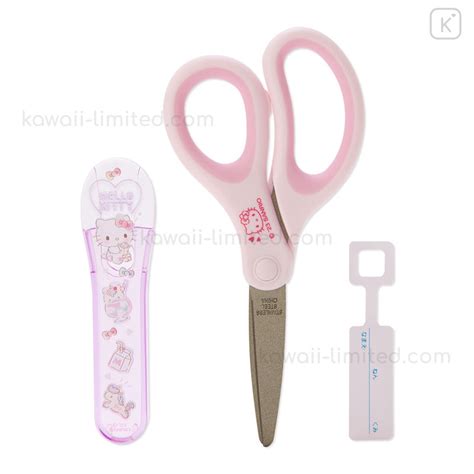 Japan Sanrio Original Scissors With Cap Hello Kitty Kawaii Limited