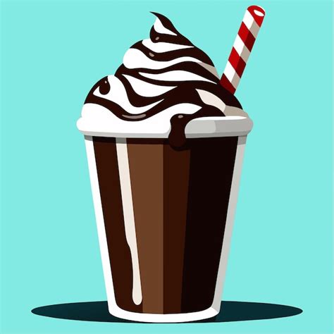 Premium Vector Chocolate Milkshake Vector Illustration