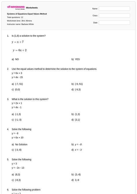 50 Equal Values Method Worksheets On Wayground Free And Printable