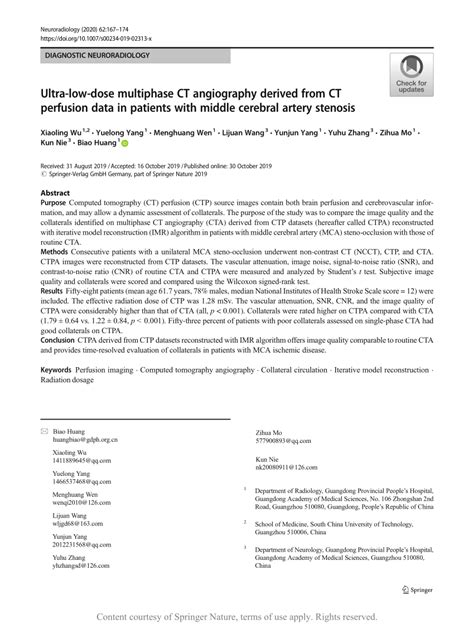 Ultra Low Dose Multiphase Ct Angiography Derived From Ct Perfusion Data