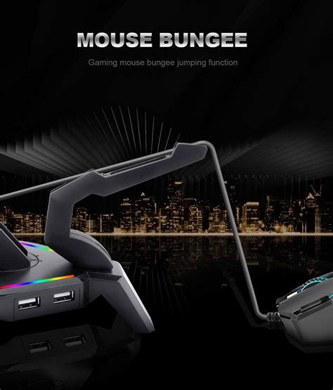 Redragon Scepter Elite Ha311 Rgb Gaming Headset Stand With Mouse Bungee