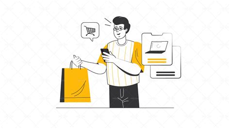 E Commerce Vector Illustration Graphics Motion Array