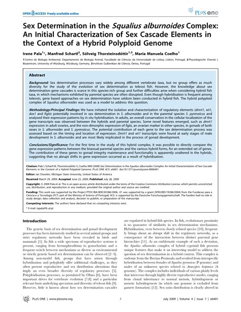 Pdf Sex Determination In The Squalius Alburnoides Complex An Initial