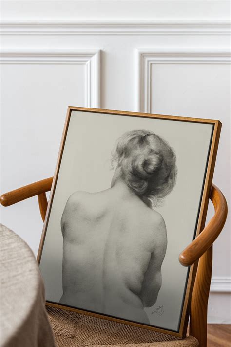 Vintage Nude Sketch 1800s Historical Drawing Of Woman Vintage Body