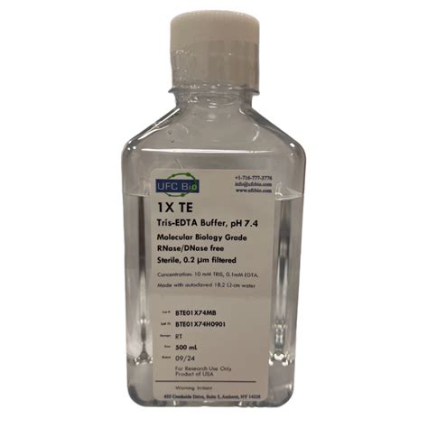 1x Te Tris Edta Buffer 500 Ml