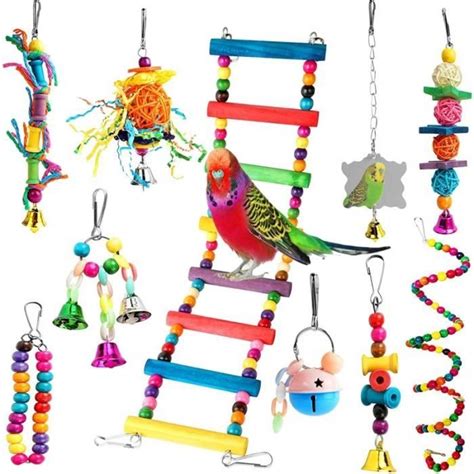 Jouets à Mâcher Pour Oiseaux Haopyou Cage Pour Perruches