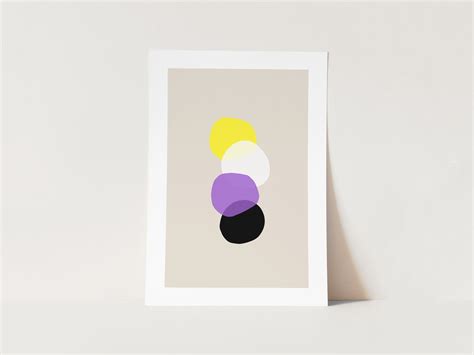 Non Binary Print Non Binary Art Non Binary T Minimalist Etsy