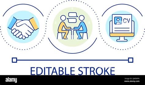 Job Interview Loop Concept Icon Stock Vector Image And Art Alamy