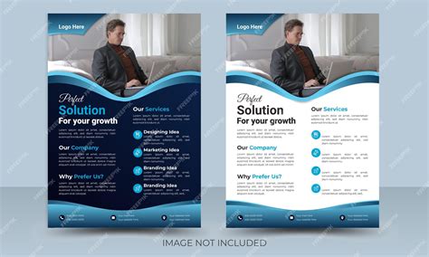 Premium Vector Vector Flyer Business Template For Annual Report