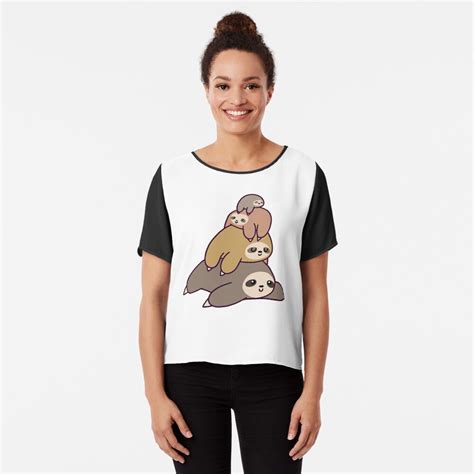 Sloth Stack Sticker For Sale By Saradaboru Redbubble
