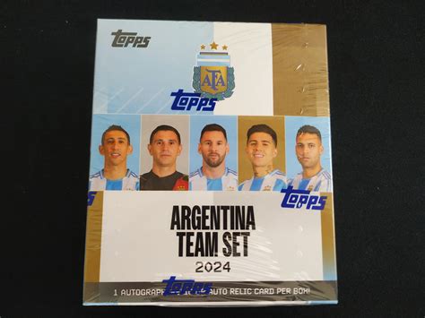 6 11【钢蛋儿拍卖】waby Topps 2024 阿根廷 国家队 Team Set 队盒 原封盒 每盒30张 可博 大比例 特卡 物料 签字 球衣 金探戈折 11 梅西 胡利安