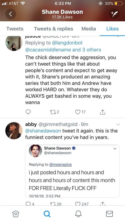 Shane Liking This Tweet Saying The Girl Deserved The Aggression