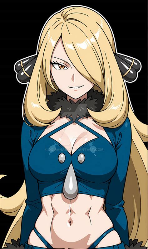 Cynthia Pokemon Sticker Cut 3 By Doiranart On Deviantart