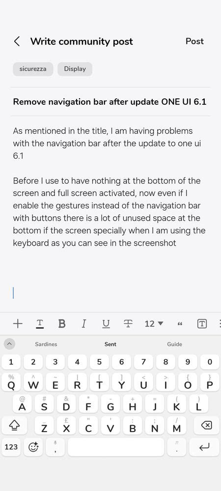 Remove Navigation Bar After Update One Ui 61 Samsung Community