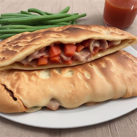 Premium Ai Image Cheesy Calzone