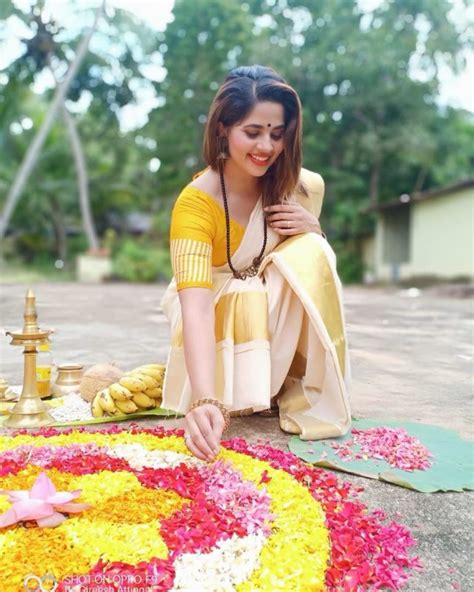 Babitha Basheer In Kerala Saree South Indian Actress