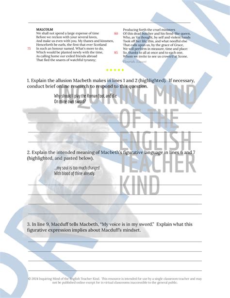 Macbeth Quizzes Close Reading Activities Test And Answer Keys Bundle