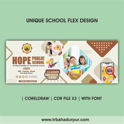 Unique School Flex Banner Design