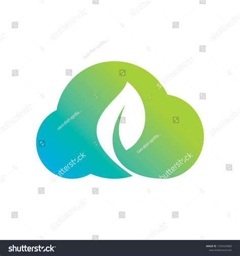 Leaf Cloud Logo Stock Vector Royalty Free 1255429360 Shutterstock