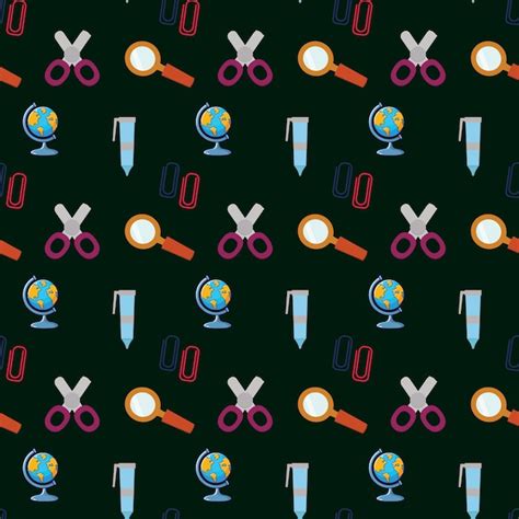 Premium Vector Office Supplies Seamless Vector Pattern Design