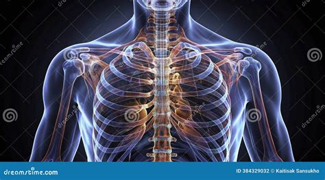 Detailed Chest Xray Image Revealing Thoracic Anatomy And Skeletal