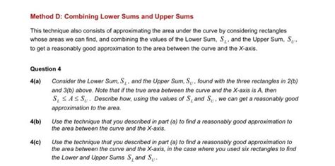 Solved Directed Investigation Finding Areas Under Curves Aim