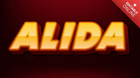 Alida King 3d Text Effect Generator
