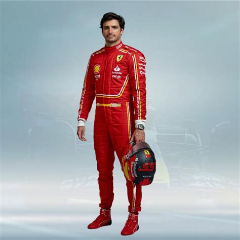 2024 Carlos Sainz Scuderia Ferrari Race Suit F1 Rental Sports