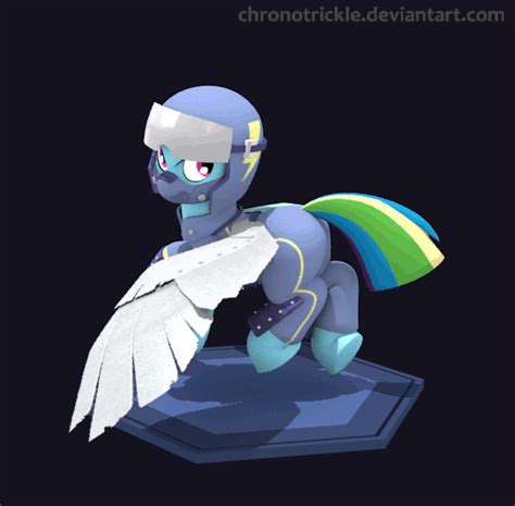 3d Crystal War Rainbow Dash Turntable Flight By Chronotrickle On